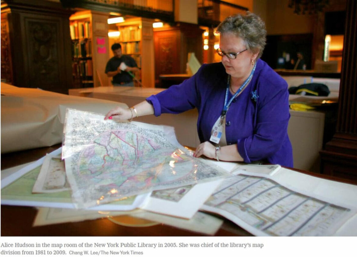 We are sorry to report the passing of Alice Hudson. – New York Map Society